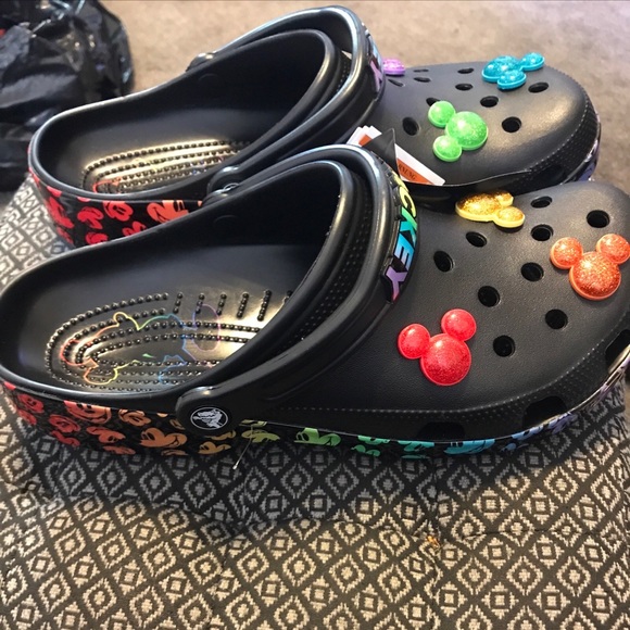 Shoes | Crocs Classic Disney Mickey Mouse Rainbow Celebration Clog Men ...